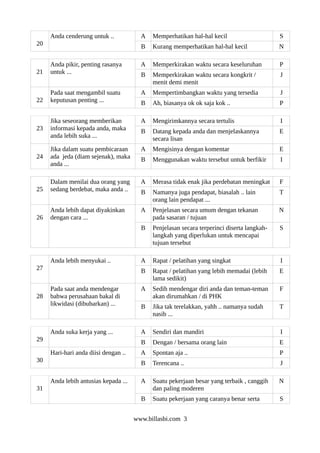 Qstnr.MBTI.36.items (english & bahasa) | PDF