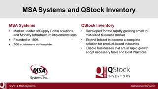 QStock Inventory for Intacct Partners | PPTX | Logistics | Business