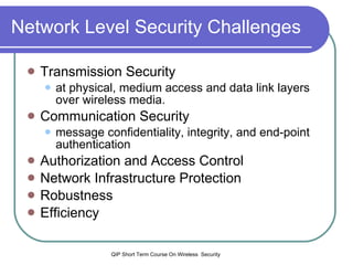 Wireless Device and Network level security | PPT