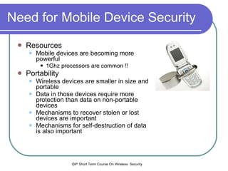 Wireless Device and Network level security | PPT
