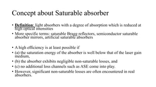 Q switching phenomena study in laser systems | PPTX