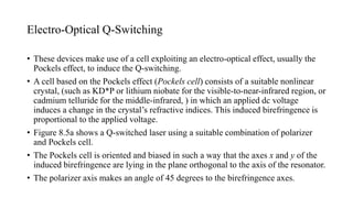 Q switching phenomena study in laser systems | PPTX