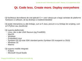 Programarea independenta de platforma in C++. Qt | PPT