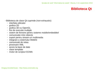 Programarea independenta de platforma in C++. Qt | PPT
