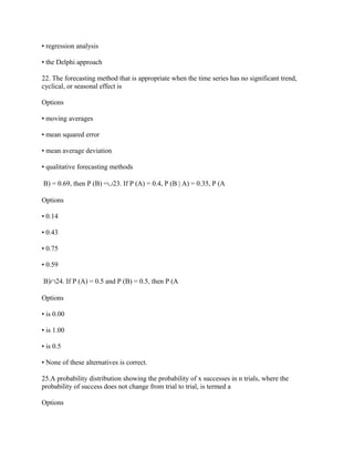 QUANTITATIVE TECHNIQUES IN MANAGEMENT | DOC