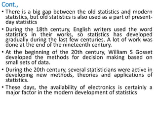 INTRODUCTION TO STATISTICS | PPTX