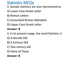 INTRODUCTION TO STATISTICS | PPTX