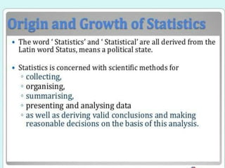 INTRODUCTION TO STATISTICS | PPTX