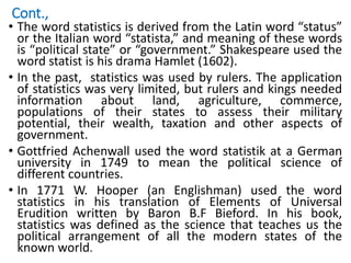 INTRODUCTION TO STATISTICS | PPTX