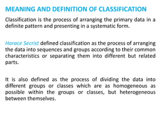 Classification of Data | PPT