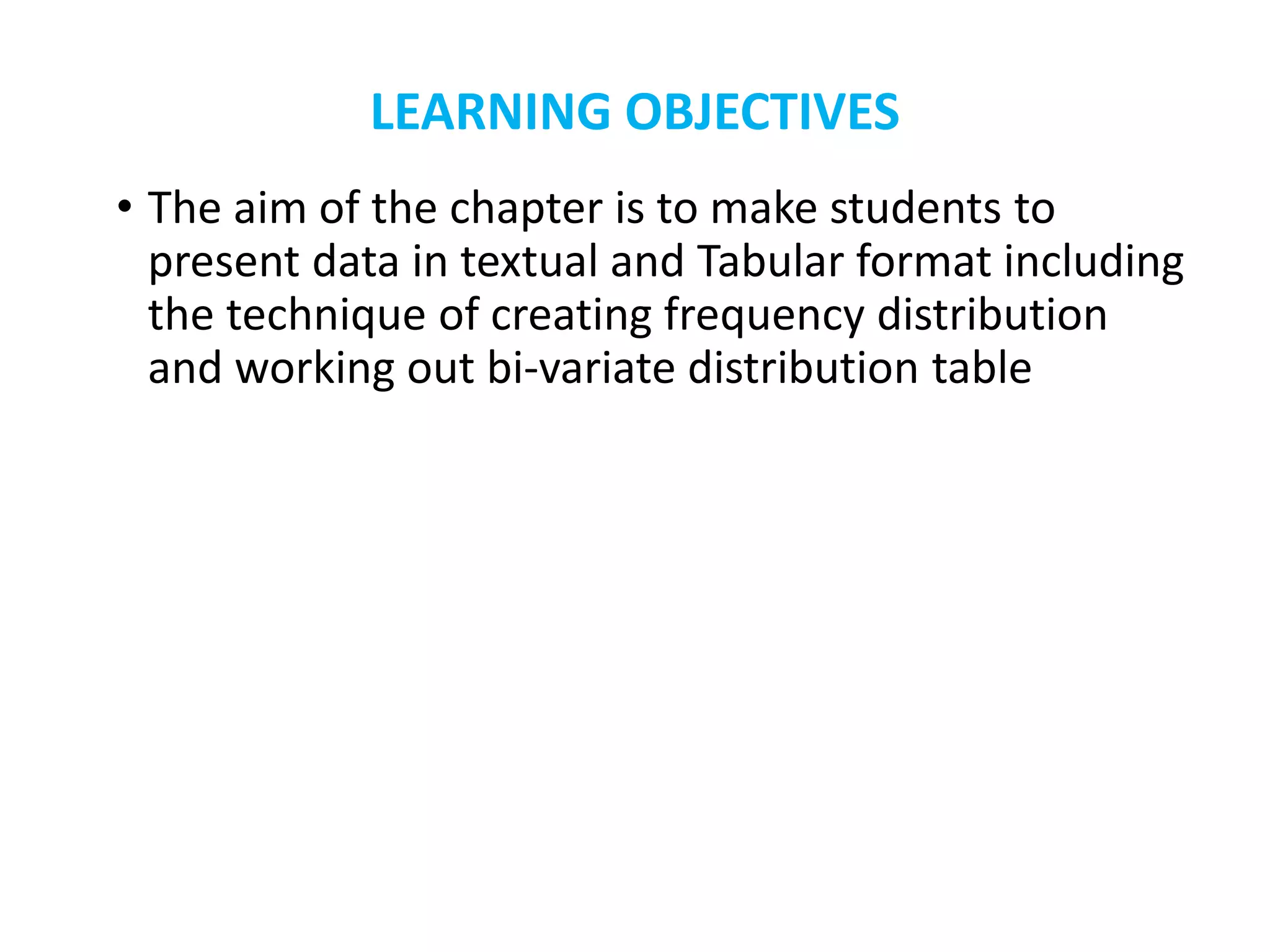 Tabulation and Classification | PPT