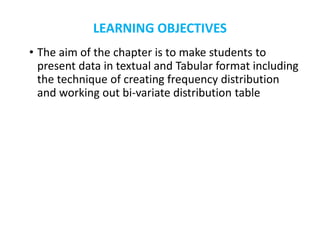 Tabulation and Classification | PPT