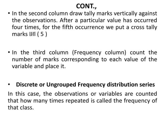 Frequency Distribution Table 1 Ppt 2861