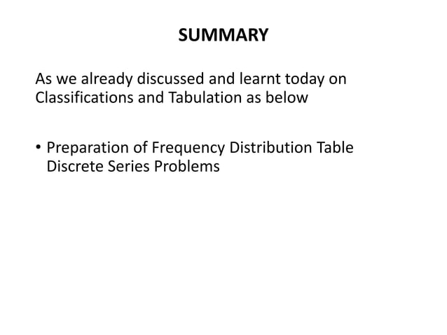 Frequency Distribution Table 2 | PPT