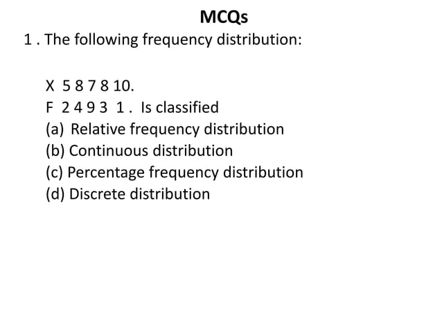 Frequency Distribution Table 2 | PPT
