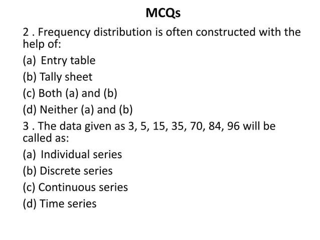 Frequency Distribution Table 2 | PPT