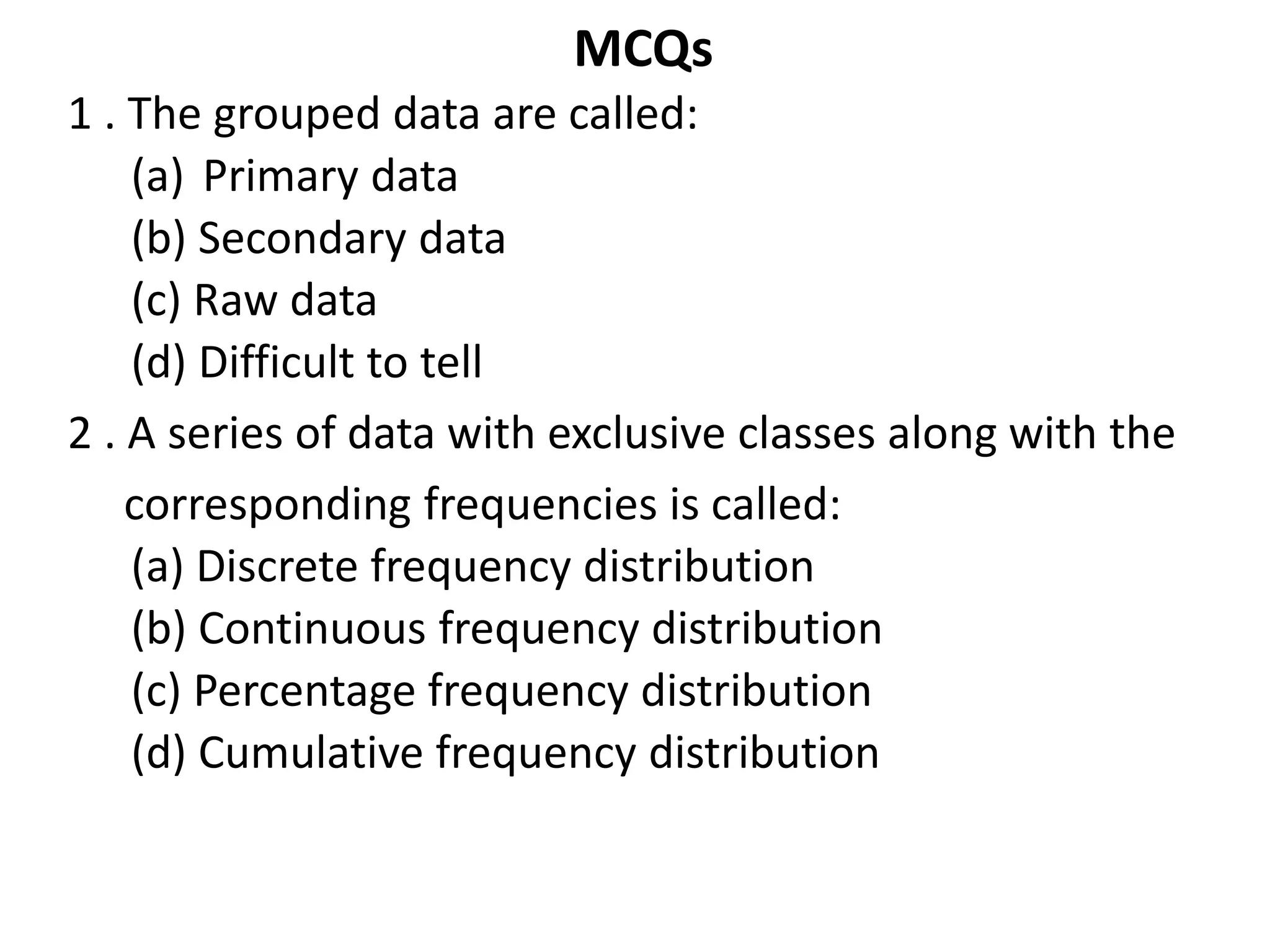 frequency distribution table 3 | PPTX