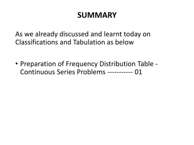 frequency distribution table 3 | PPT