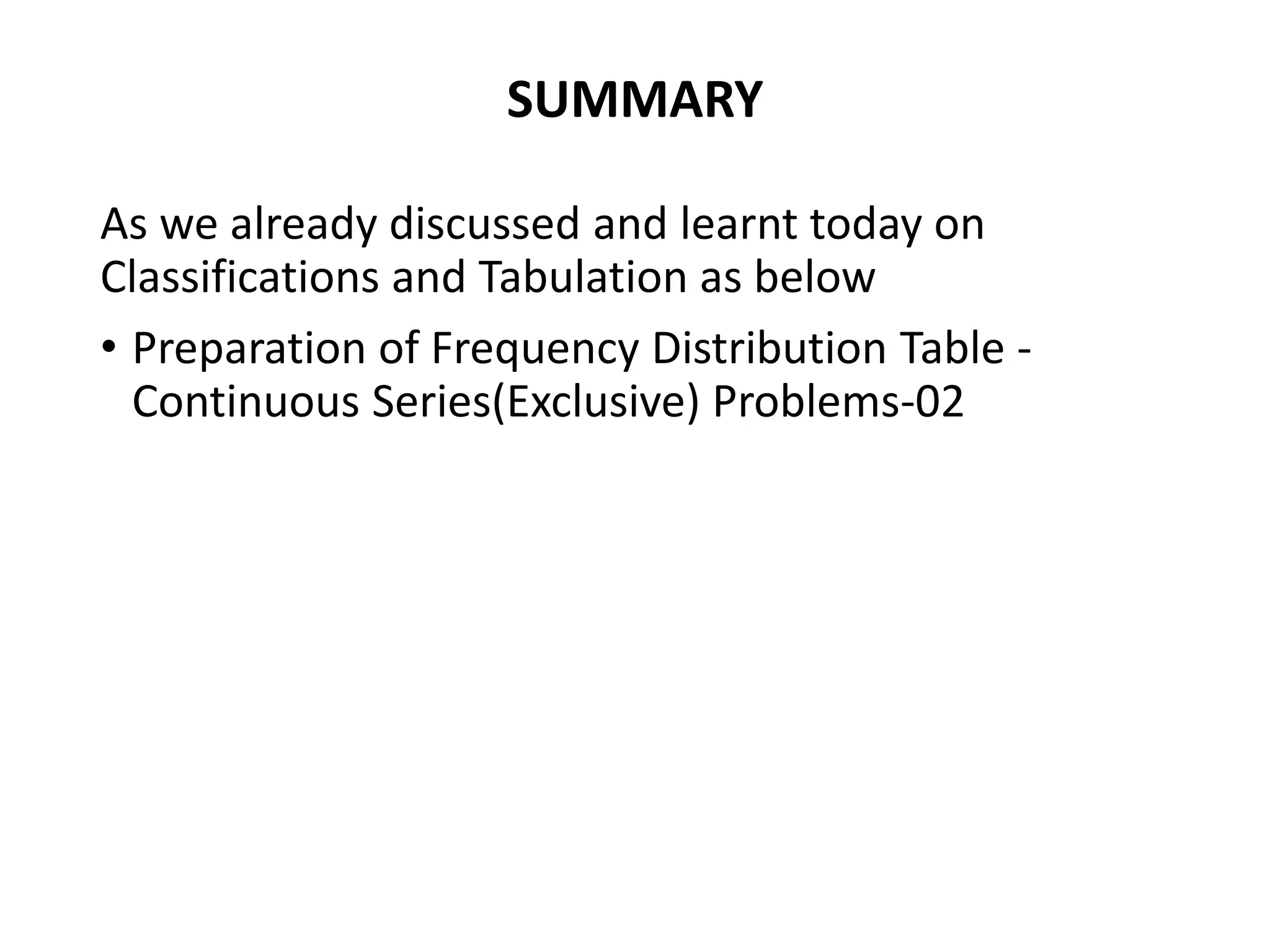 frequency distribution table 4 | PPT
