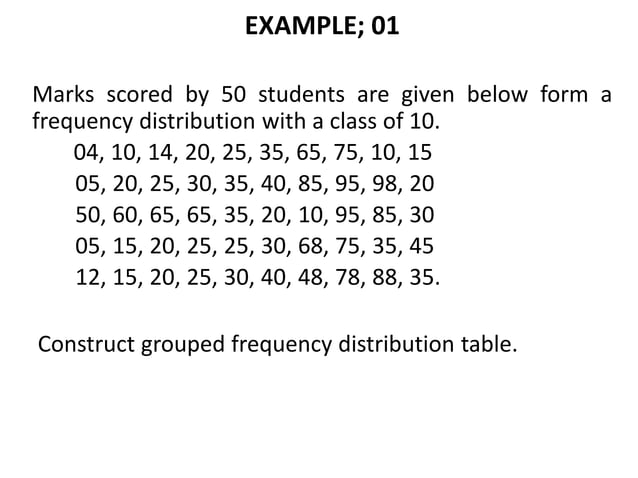 frequency distribution table 4 | PPT