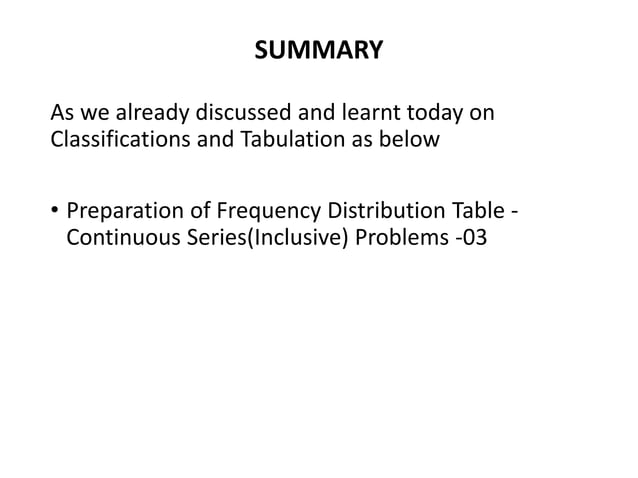 frequency distribution table 5 | PPT