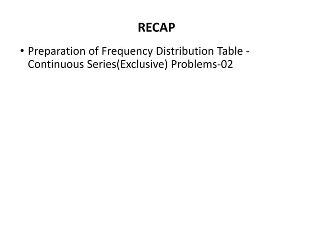 Frequency Distribution Table 5 Ppt