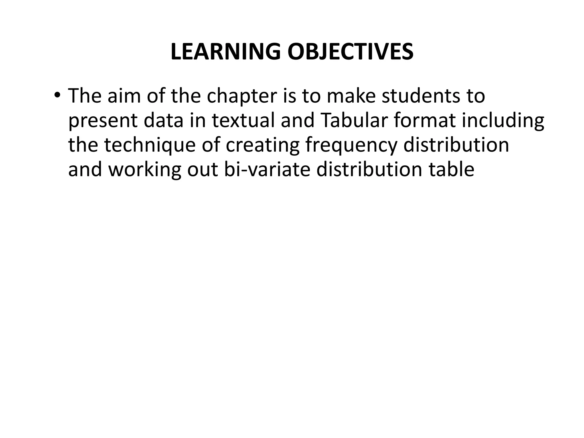 Bivariate table 1 | PPTX
