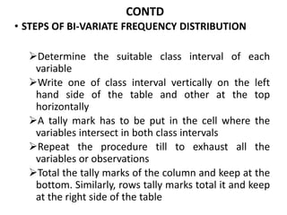 Bivariate table 1 | PPTX