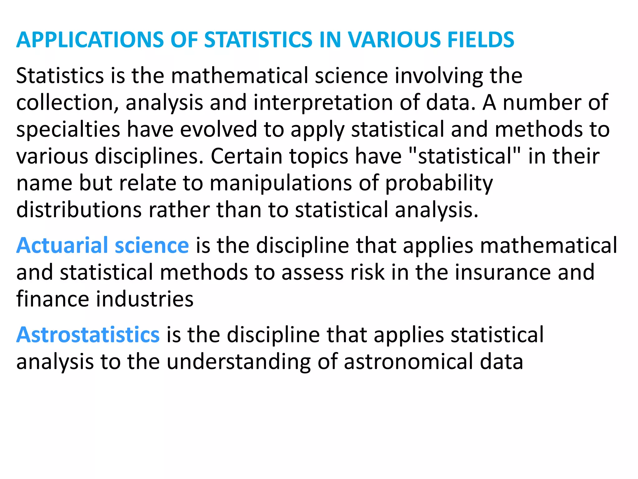 INTRODUCTION TO STATISTICS | PPT