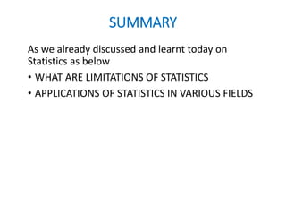 INTRODUCTION TO STATISTICS | PPTX