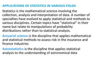 INTRODUCTION TO STATISTICS | PPT