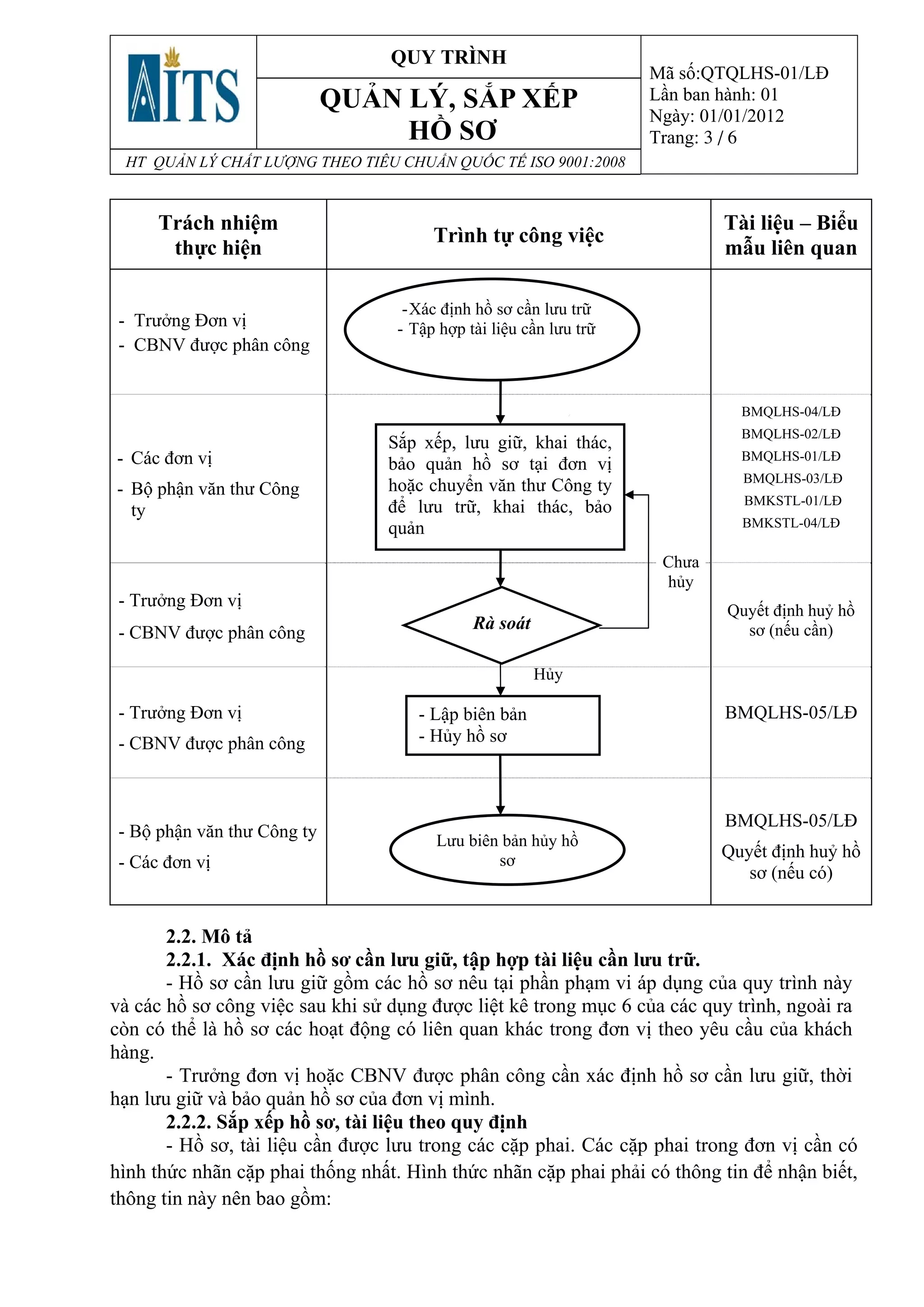 Qt quan ly sap xep ho so-aits | PDF