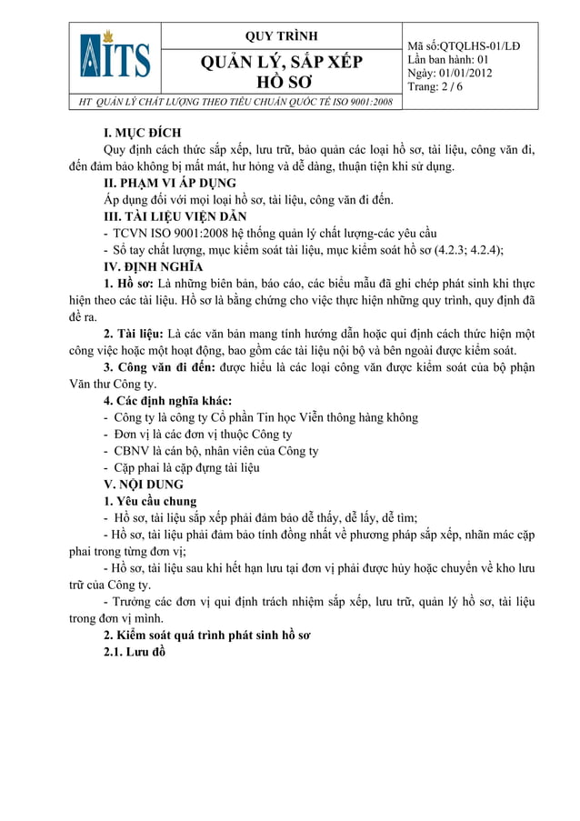 Qt quan ly sap xep ho so-aits | PDF