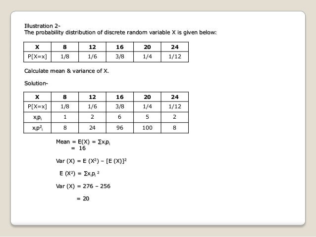 Qt random variables notes