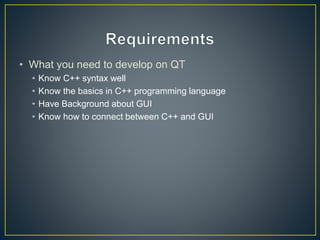 Introduction to Qt | PPTX