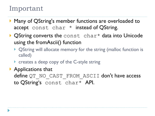 Using Qstring Effectively Ppt