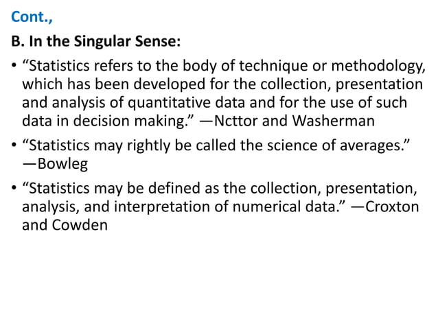 INTRODUCTION TO STATISTICS | PPT