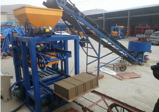 Qt4-24 medium size cement paving brick production plant, concrete hollow block making machine ...