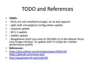 Qt5 (minimal) on beaglebone, with Yocto | PPT