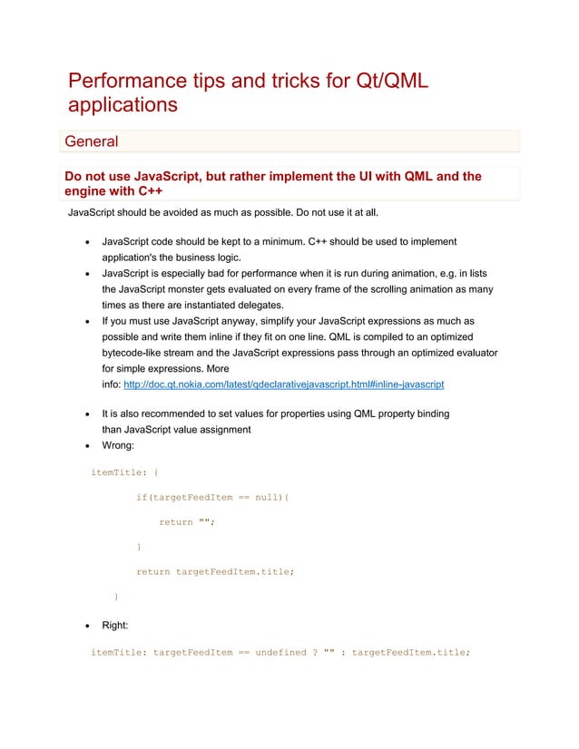 Qt And Qml Performance Tips And Tricks For Qt 47 Pdf Web Development 2158