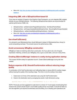 Qt and QML performance tips & tricks for Qt 4.7 | PDF | Web Development | Internet