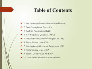 QT BCOM 1.; Permutation and Combinations | PPTX