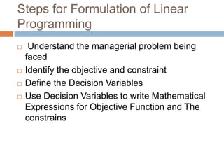 Linear Programming | PPT
