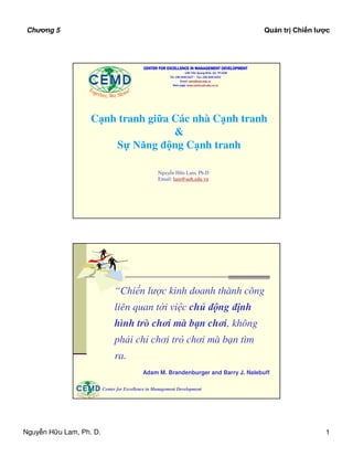 Quan tri chien luoc -05 Competitive Reviry Competitive Dynamics | PDF