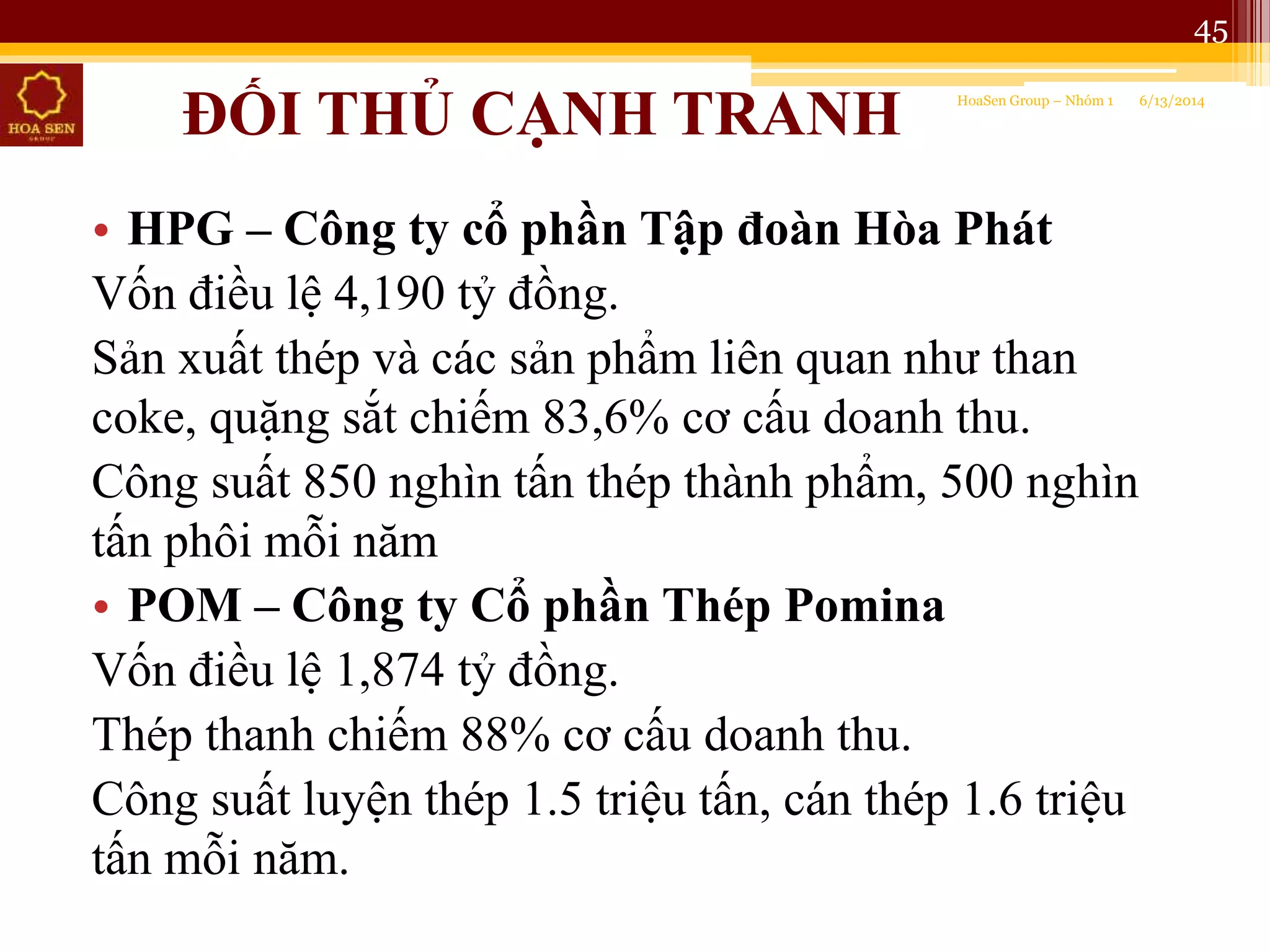 Quản trị chiến lược HSG - pptx | PPTX