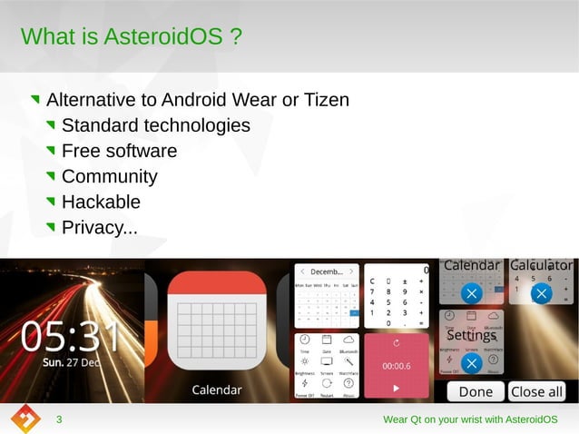 Wear Qt on your wrist with AsteroidOS | PPT