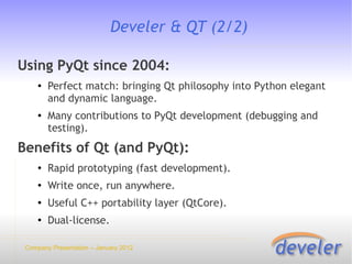 Develer offering for Qt | PPT