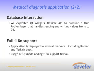 Develer offering for Qt | PPT