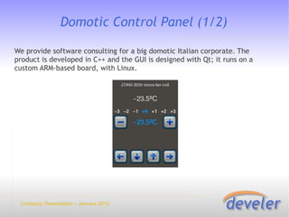Develer offering for Qt | PPT