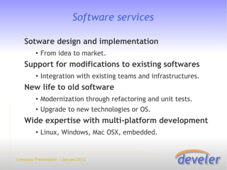 Develer offering for Qt | PPT